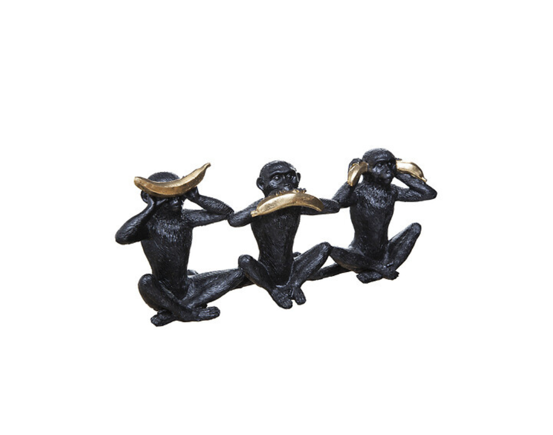 "3 Sally Wisdom monkeys" դեկորատիվ արձանիկների հավաքածու (3 հատ ...